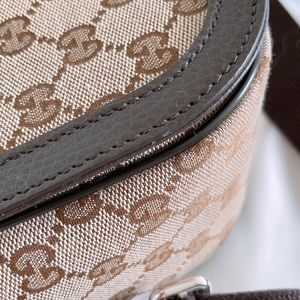 Gucci | Bags | Gucci Original Gg Canvas Leather Crossbody Flap Shoulder ...